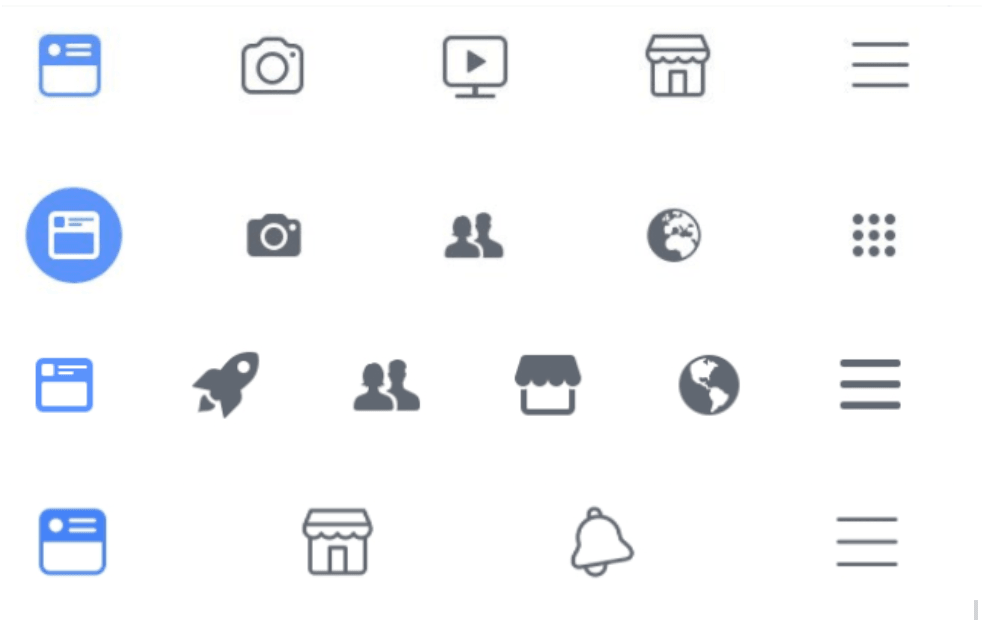 ทดสอบหนักมาก! นักออกแบบพบเฟซบุ๊กทดสอบชุดไอคอนบนเมนูหลักถึง 72 แบบ