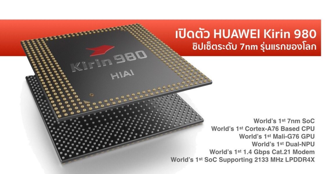 รู้จักกับ HUAWEI Kirin 980 ชิปเซ็ต 7nm รุ่นแรกของโลก พร้อม Dual NPU