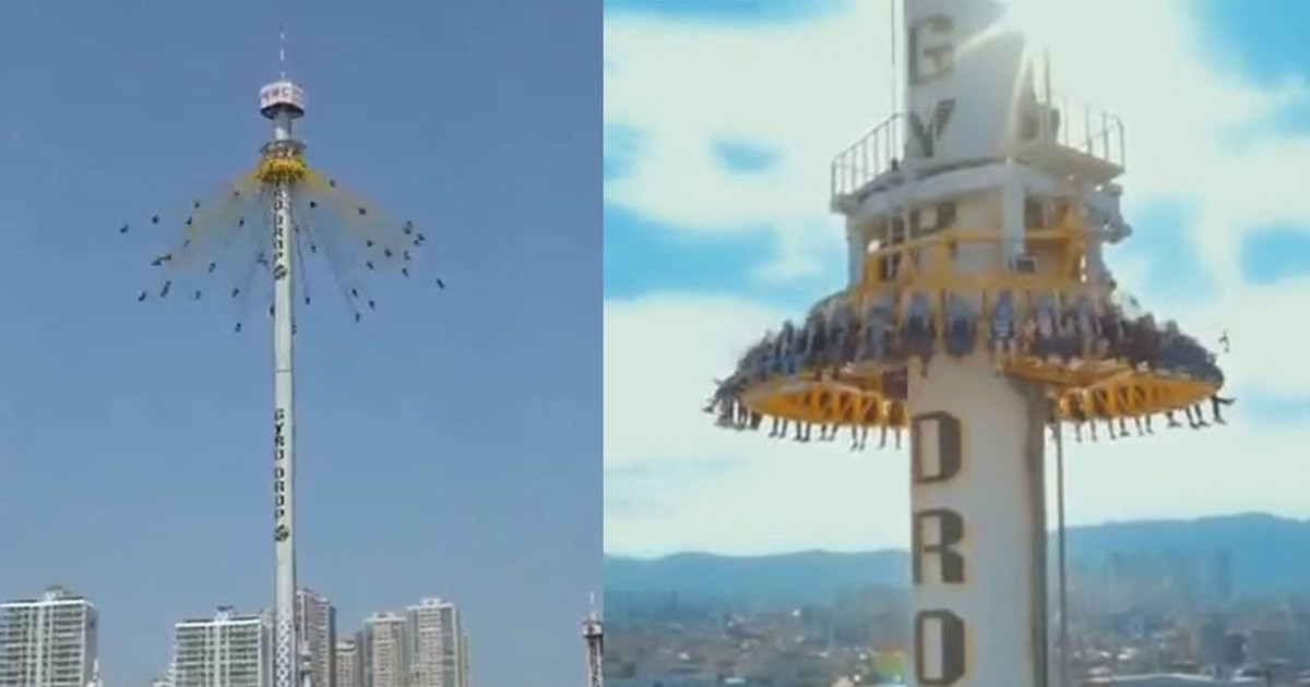 คลิปเครื่องเล่นสุดเสียวเกาหลี Gyro Drop จริงๆ แล้วเป็นคลิปตัดต่อ