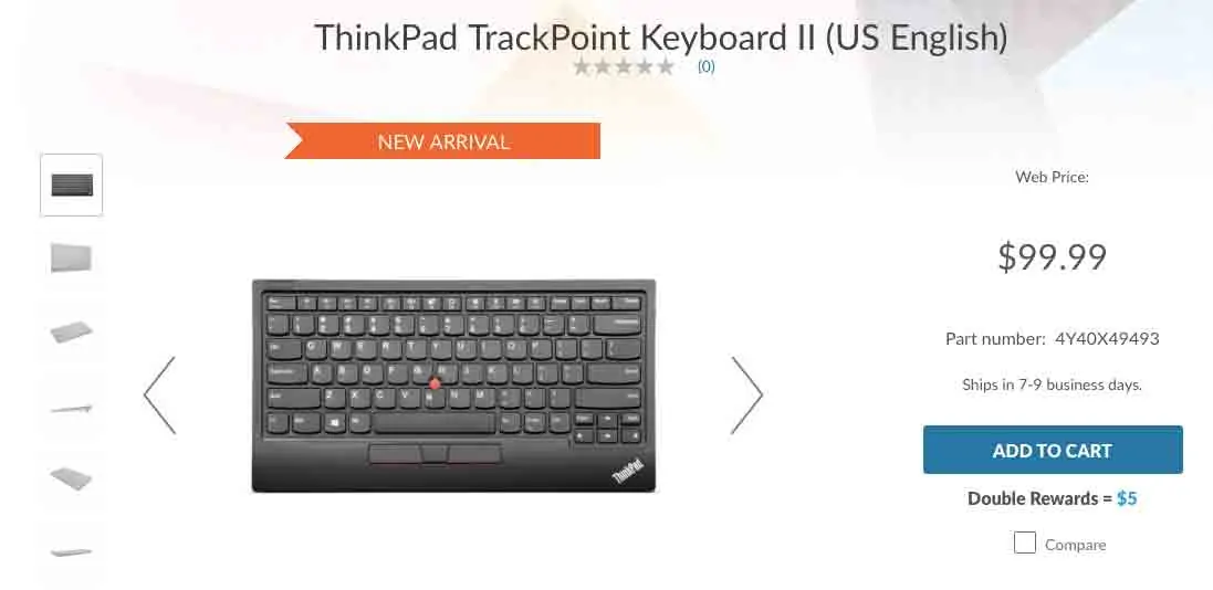 Lenovo ThinkPad TrackPoint Keyboard II คีย์บอร์ดไร้สาย พร้อมปุ่มแดง ...