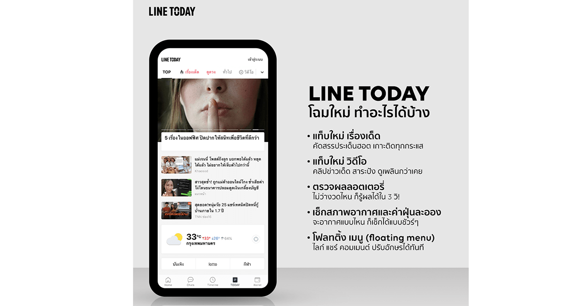 LINE TODAY ปรับโฉม! เผยฟีเจอร์ใหม่ เอาใจนักอ่านออนไลน์