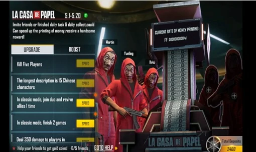 พบกับ ทรชนคนปล้นโลก “Garena Free Fire x Money Heist” ได้ตลอดกันยายนนี้