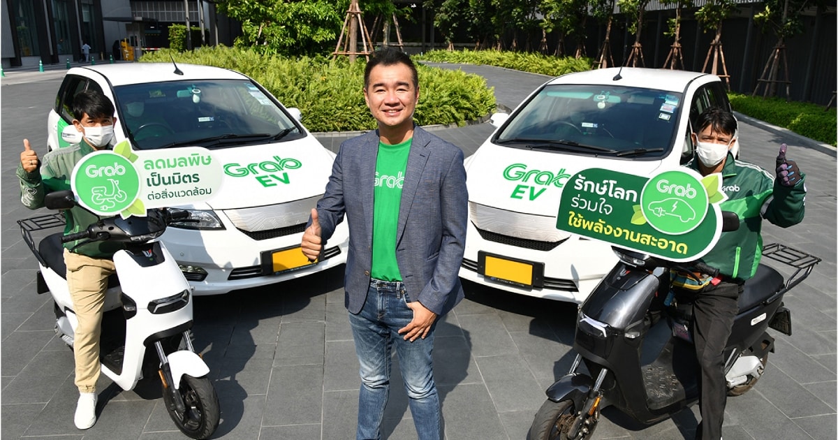 แกร็บ หนุนภาครัฐ-ดันพลังงานสะอาด ตั้งเป้า 5 ปีเพิ่มพาร์ทเนอร์ ใช้รถ EV 10%