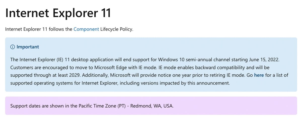 15 มิ.ย.65 Microsoft ยุติการซัพพอร์ต Internet Explorer 11 หลังเปิดตัวมา ...