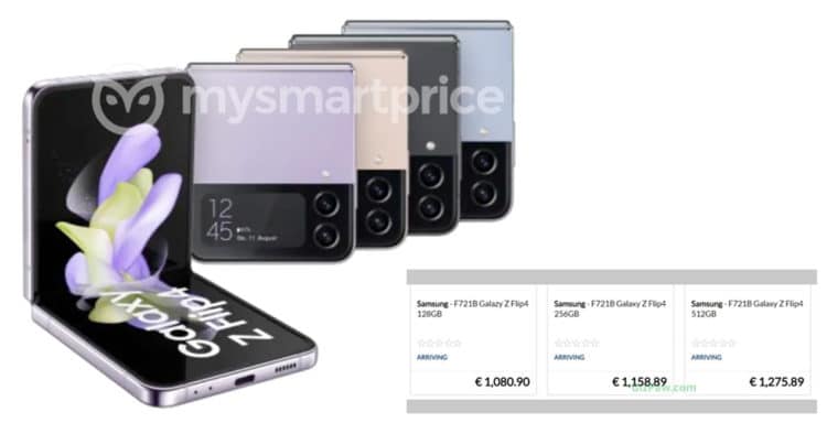 Samsung Galaxy Z Flip 4 และ Galaxy Z Fold 4 หลุดราคาในยุโรป รุ่นท็อป ...
