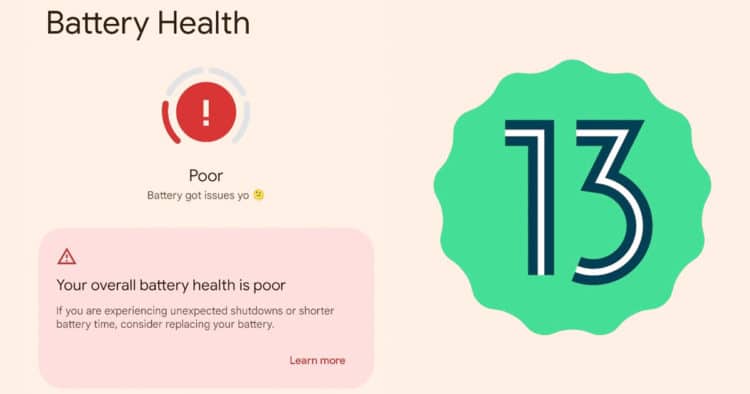 ฟีเจอร์ Battery Health แสดงอายุการใช้งานแบตเตอรี่ กำลังจะมีใน Android 13