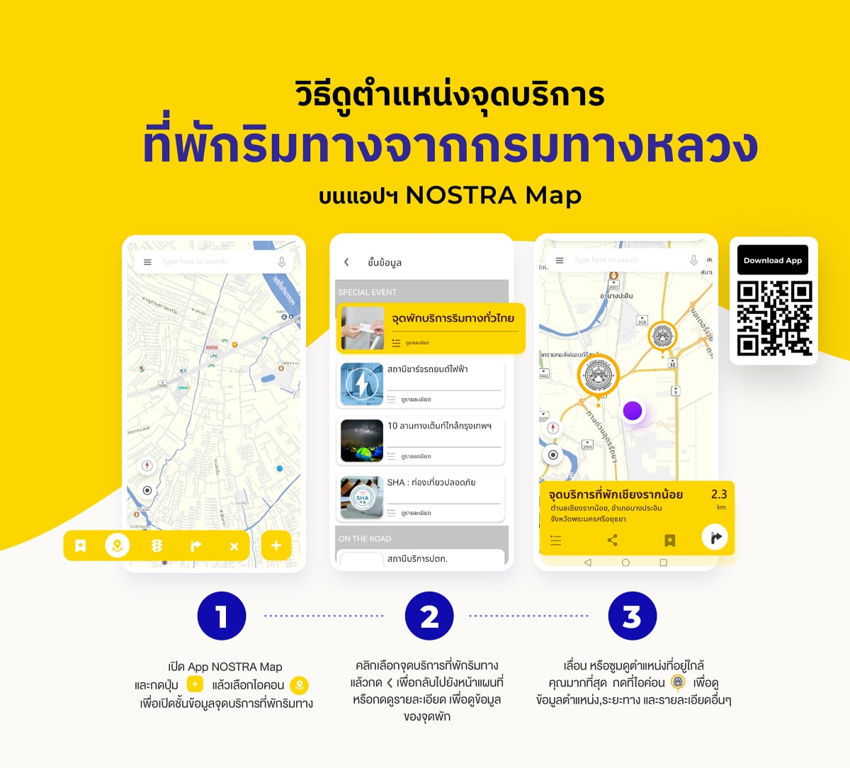 NOSTRA ร่วมปักหมุด 106 จุดบริการ ที่พัก ริมทาง ทั่วไทย รับหยุดยาว