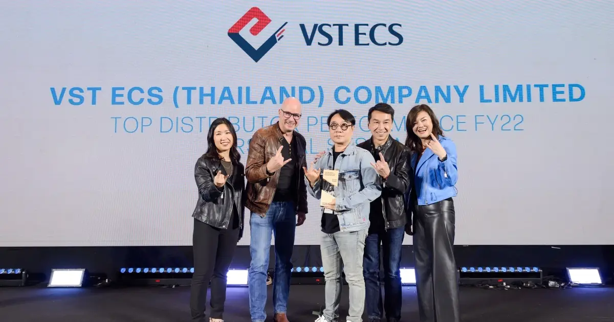 VST ECS คว้ารางวัล Top Distributor Performance ปี 2565 จาก HP
