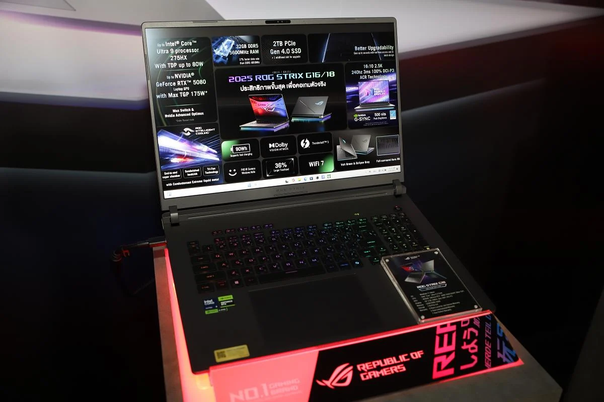 ROG เปิดตัว ไลน์อัปเกมมิ่งโน้ตบุ๊กปี 2025 ประสิทธิภาพขั้นสุด ดีไซน์สุดล้ำ