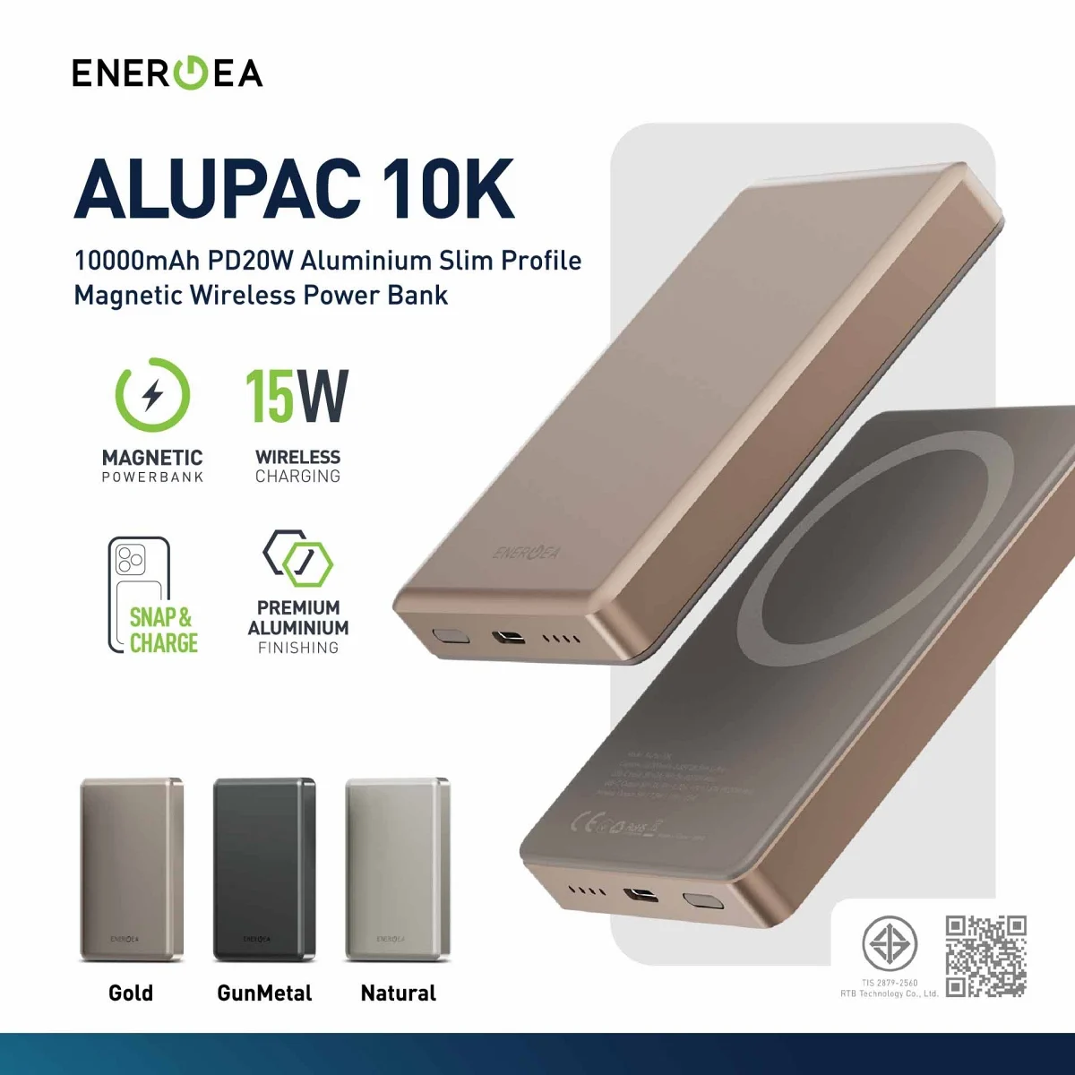 เปิดตัว Energea AluPac 10K, Mini 5K และ Ampcharge GaN45