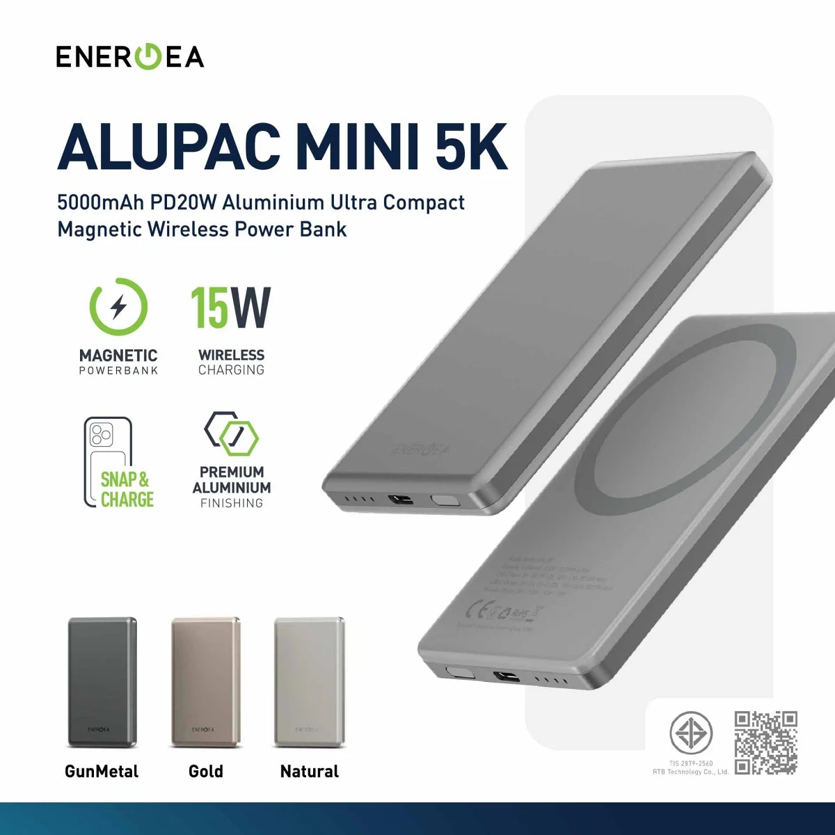 เปิดตัว Energea AluPac 10K, Mini 5K และ Ampcharge GaN45